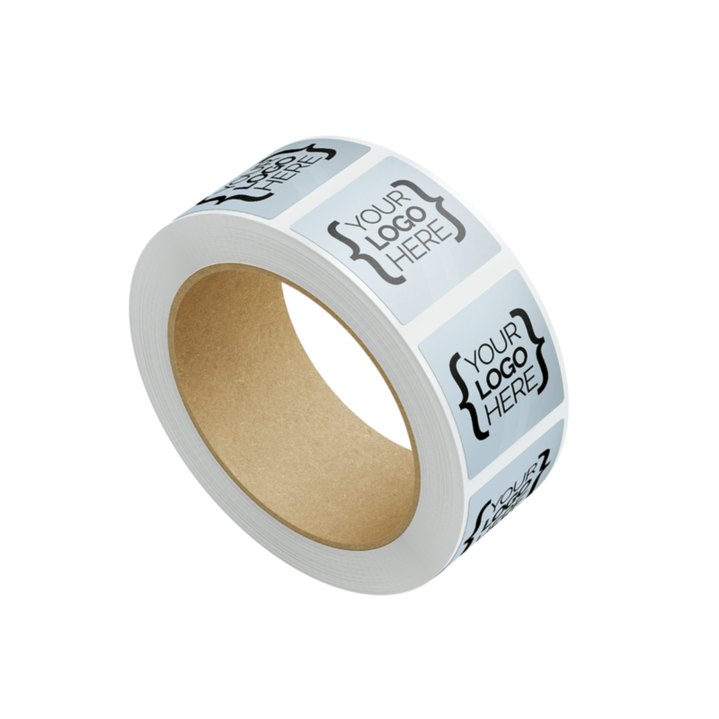 Custom 50x50mm Square Clear Biodegradable Stickers | Eco Labels