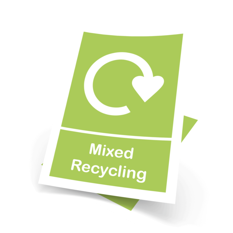 Mixed Recycling Sticker 148x210mm | Labels Online