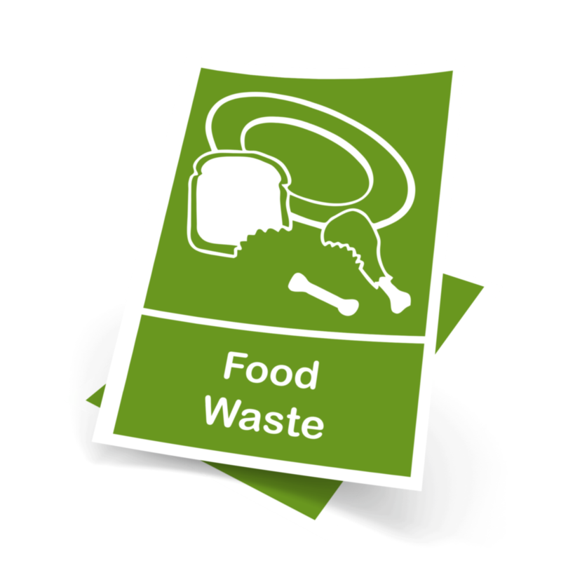 Food Waste Sticker 148x210mm | Labels Online
