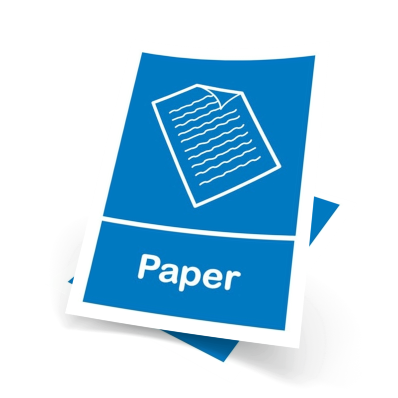 Paper Recycling Bin Sticker 148x210mm | Labels Online