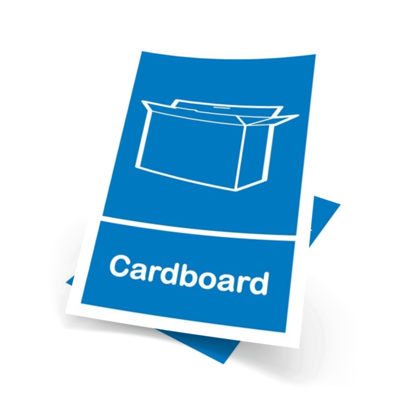 Cardboard Recycling Bin Sticker 148x210mm | Labels Online